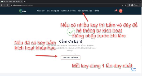 Hướng dẫn đăng ký khóa học lần đầu & Kích hoạt - Hệ Thống Học Trực ...